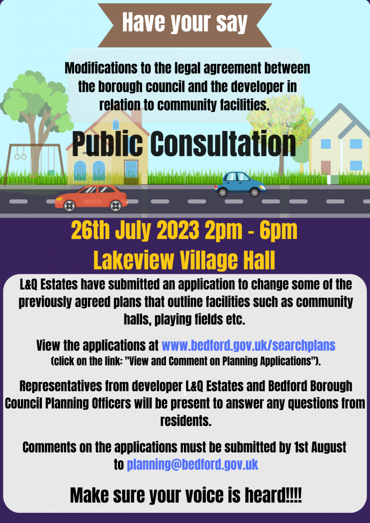 S106 Public Consultation Event – www.wixams.org