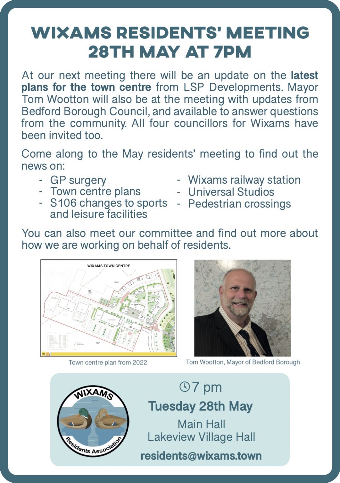 Wixams Residents’ Meeting – May – www.wixams.org