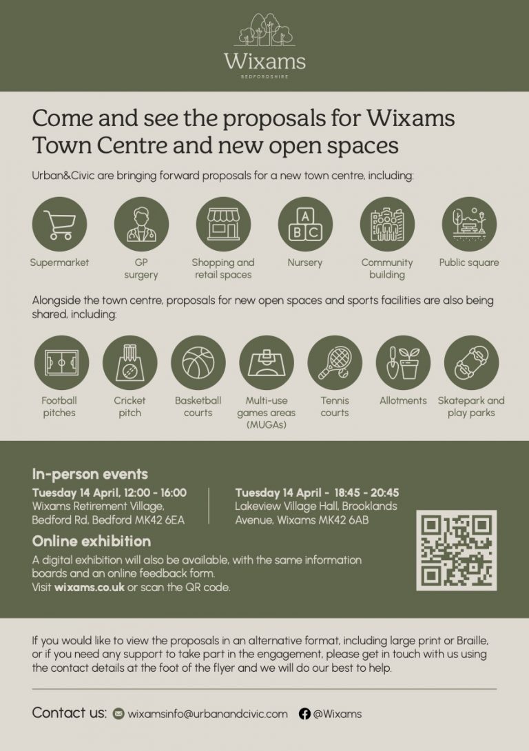 Wixams Town Centre and Open Spaces Exhibition – www.wixams.org